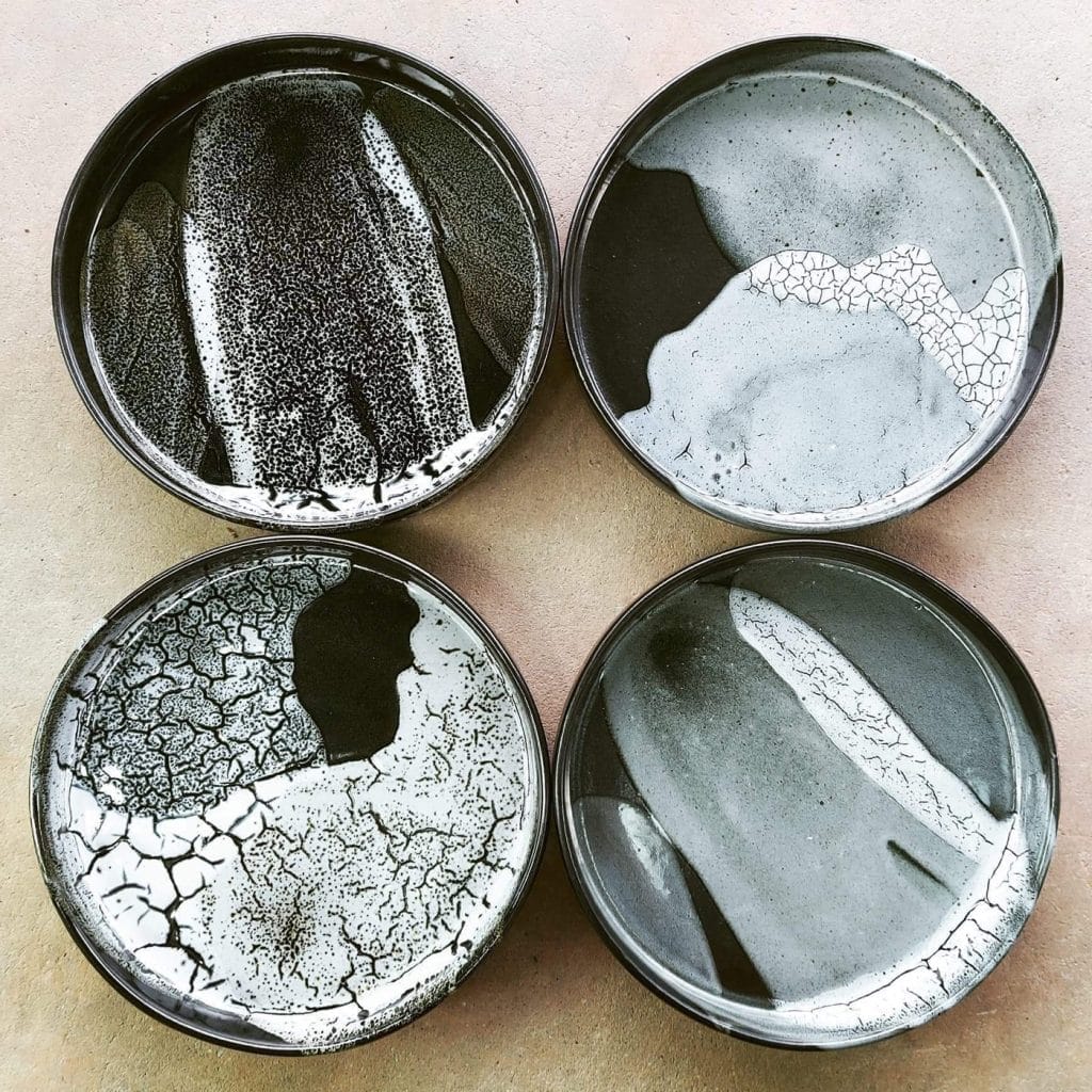 Bring Nature to Your Table: Charcoal-Inspired Ceramic Plates